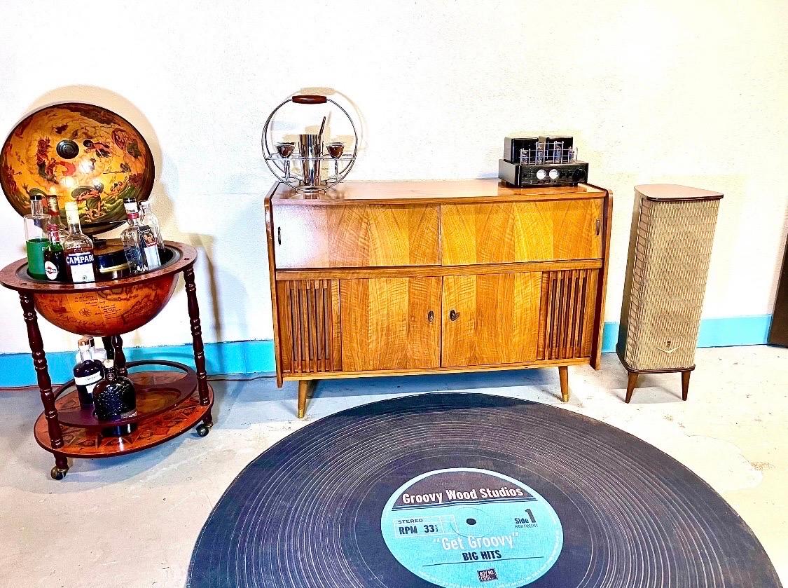 Gws220 Mid-Century Modern Stereo Console Blaupunkt Cabinet Record ...