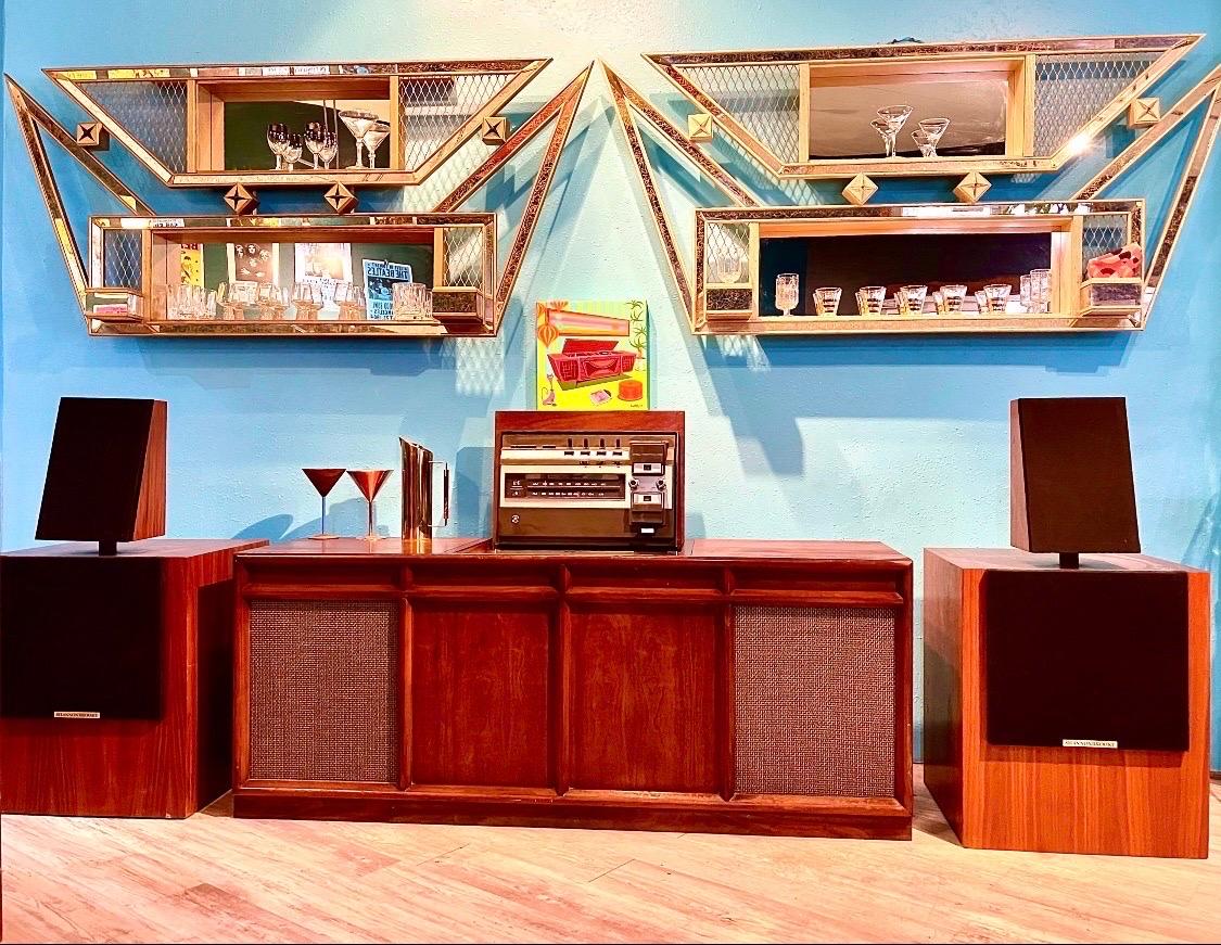 GWS230 Mid-Century Modern Stereo Console Cabinet Record Player ...