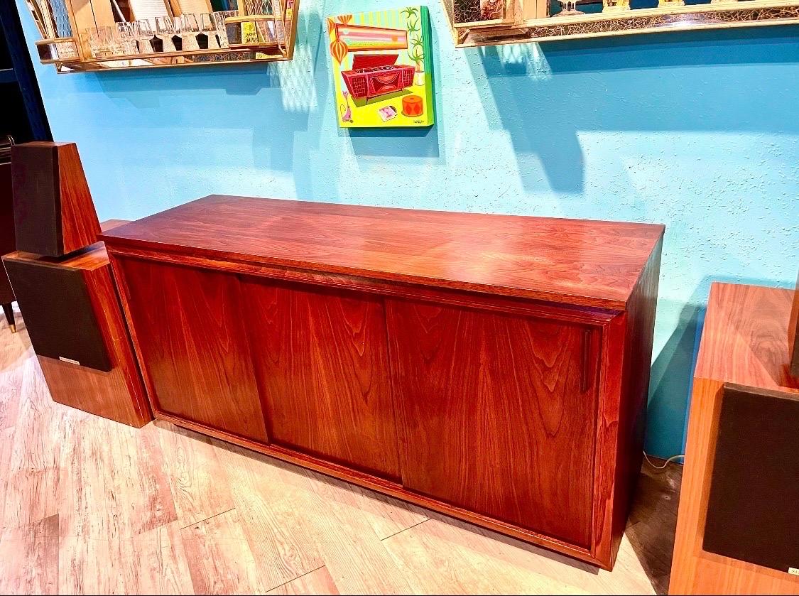 Gws236 Mid-Century Modern Stereo Console Cabinet Record Player ...