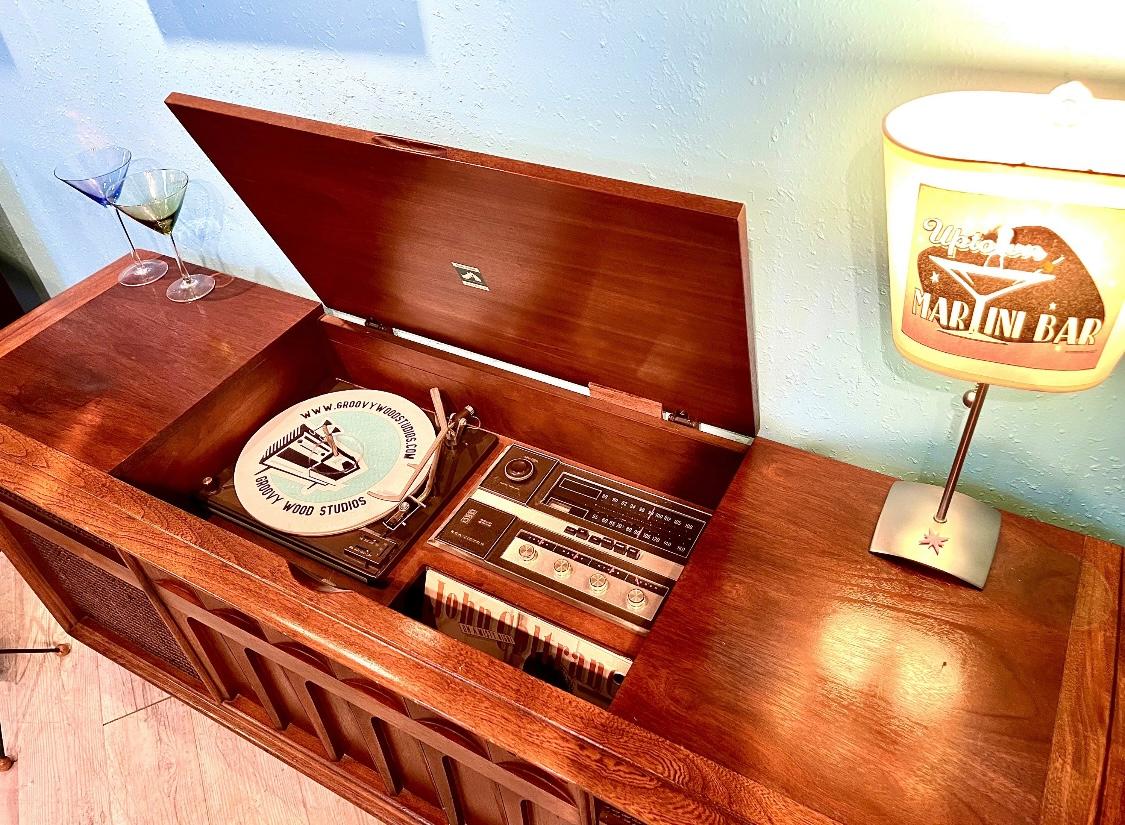 GWS241b Reproductor de discos con mueble consola estéreo moderno de ...