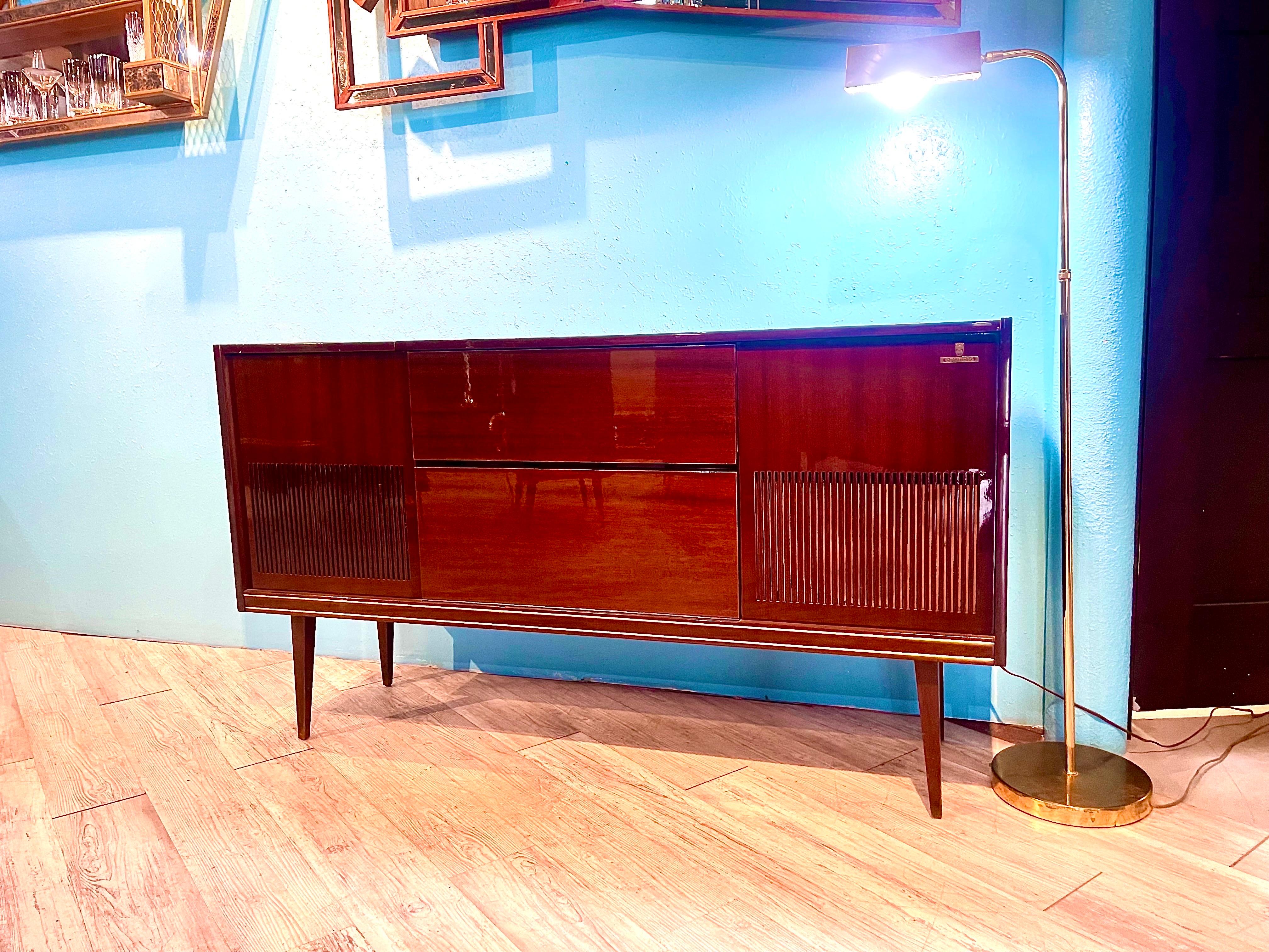 Gws243 Mid-Century Modern Stereo Console Cabinet Record Player ...