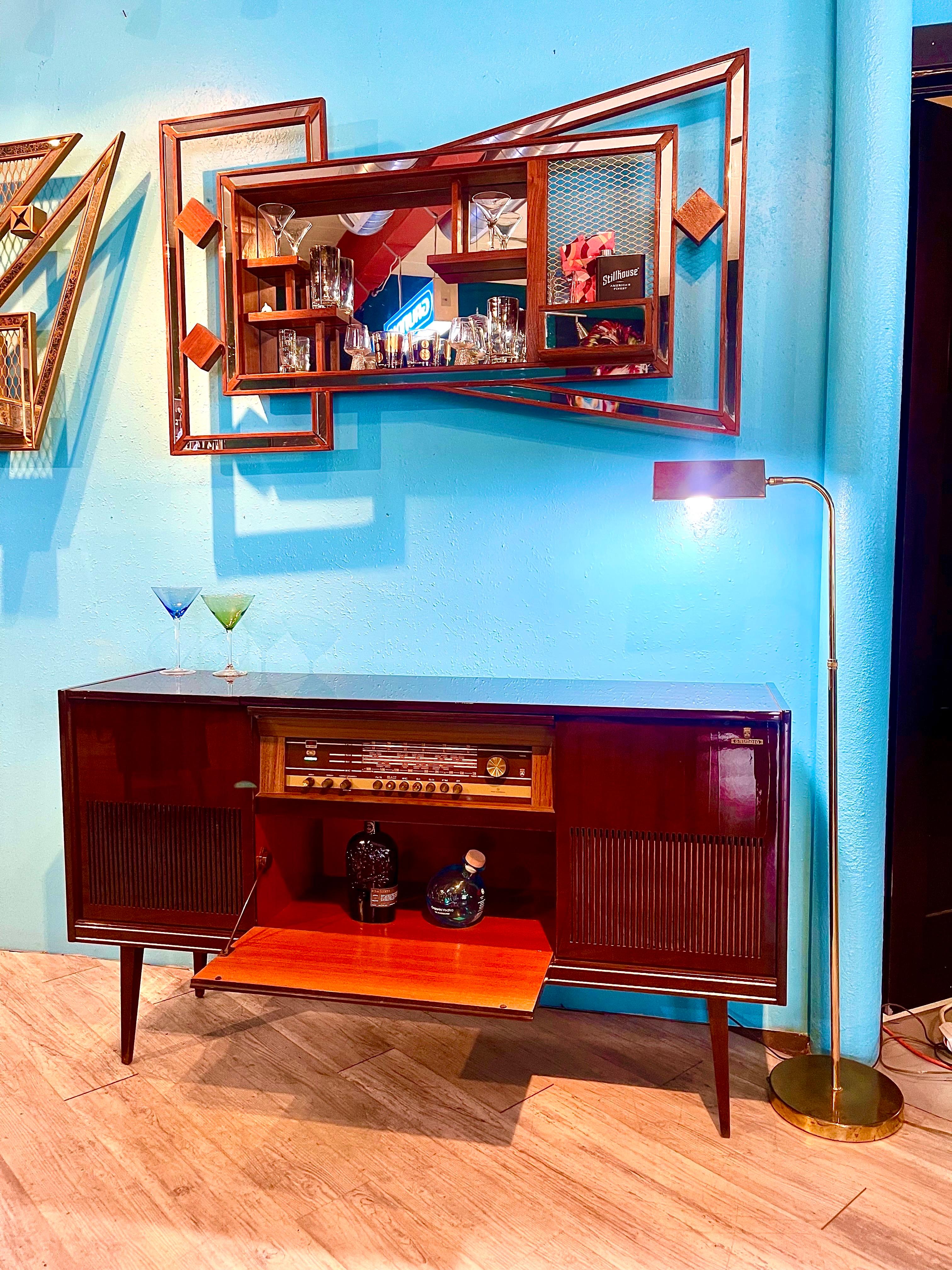 Gws243 Mid-Century Modern Stereo Console Cabinet Record Player ...