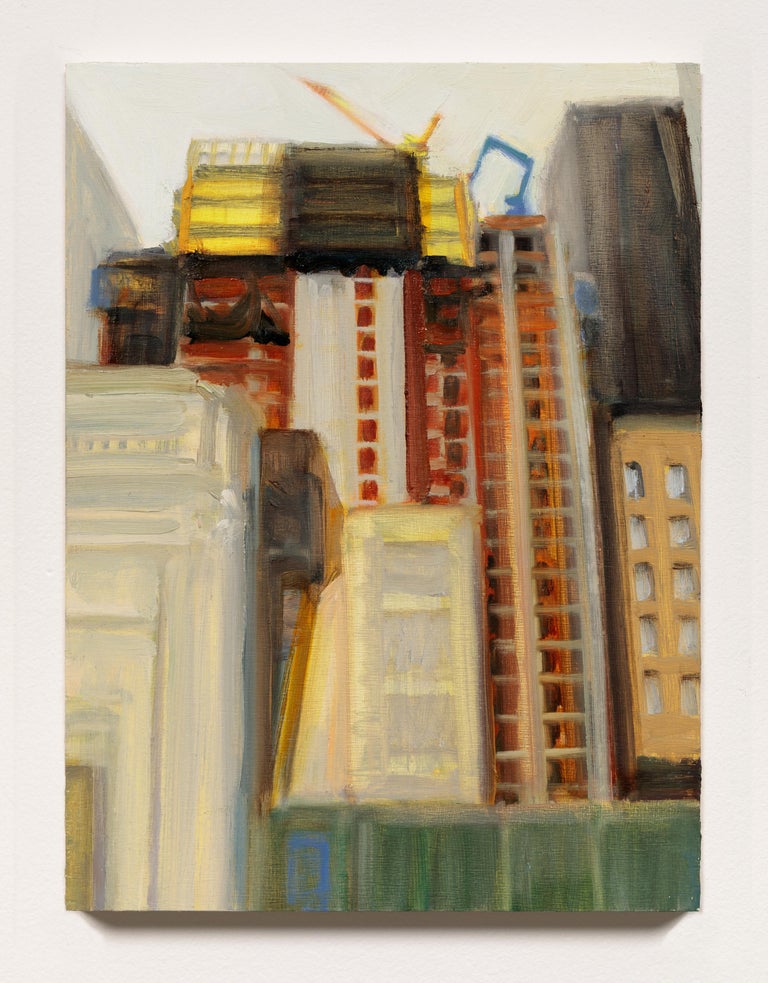 Gwyneth Leech - Cort Theatre and Building Rising, View from West 48th ...