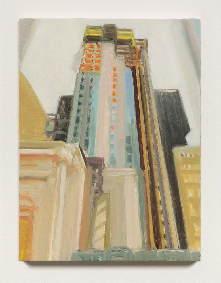 Gwyneth Leech - Cort Theatre and Building Rising, View from West 48th ...