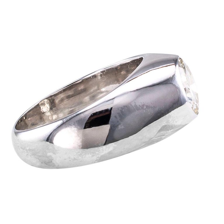 Gypsy Set 1.82 Carat Diamond Platinum Gentleman’s Ring at 1stDibs ...