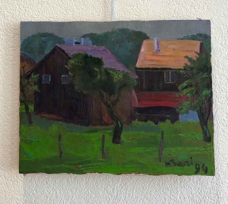 H. Bani - The cottage with the purple roof For Sale at 1stDibs