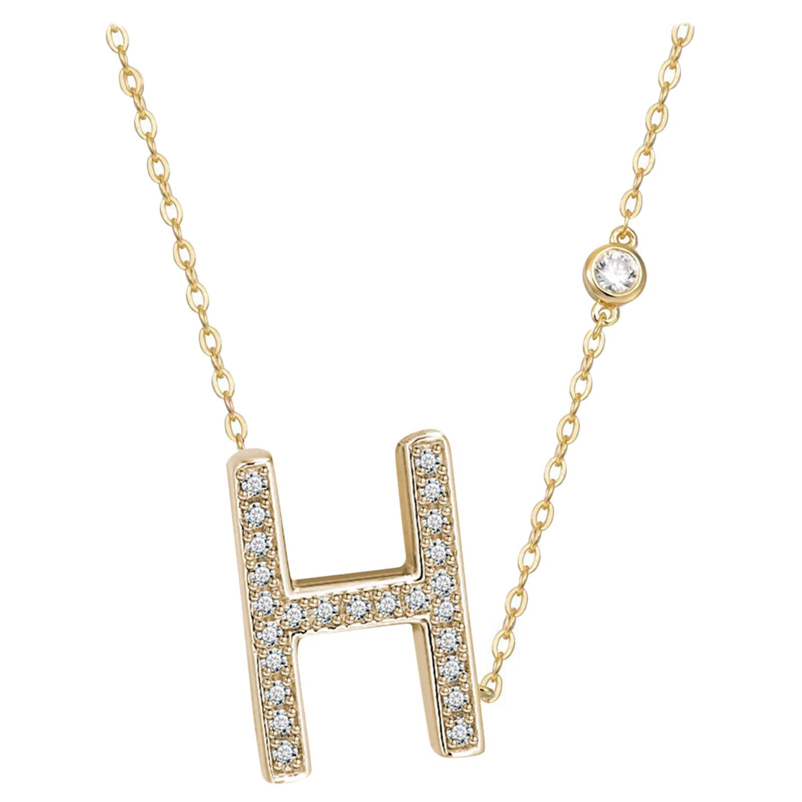 J Initial Bezel Chain Necklace For Sale at 1stDibs