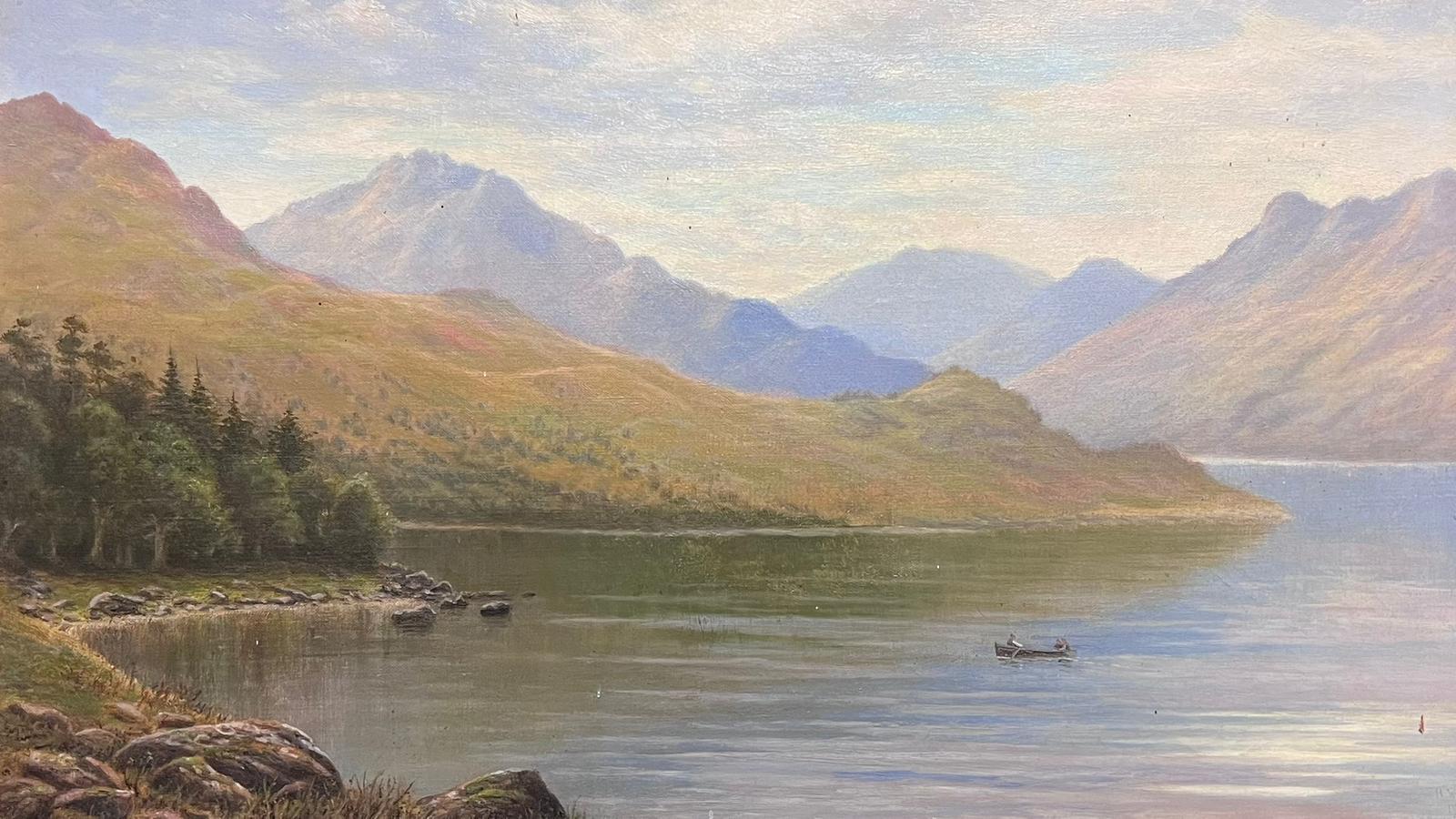 H. Kindersley - Loch Lomond Scotland Antique Signed Oil Painting on ...