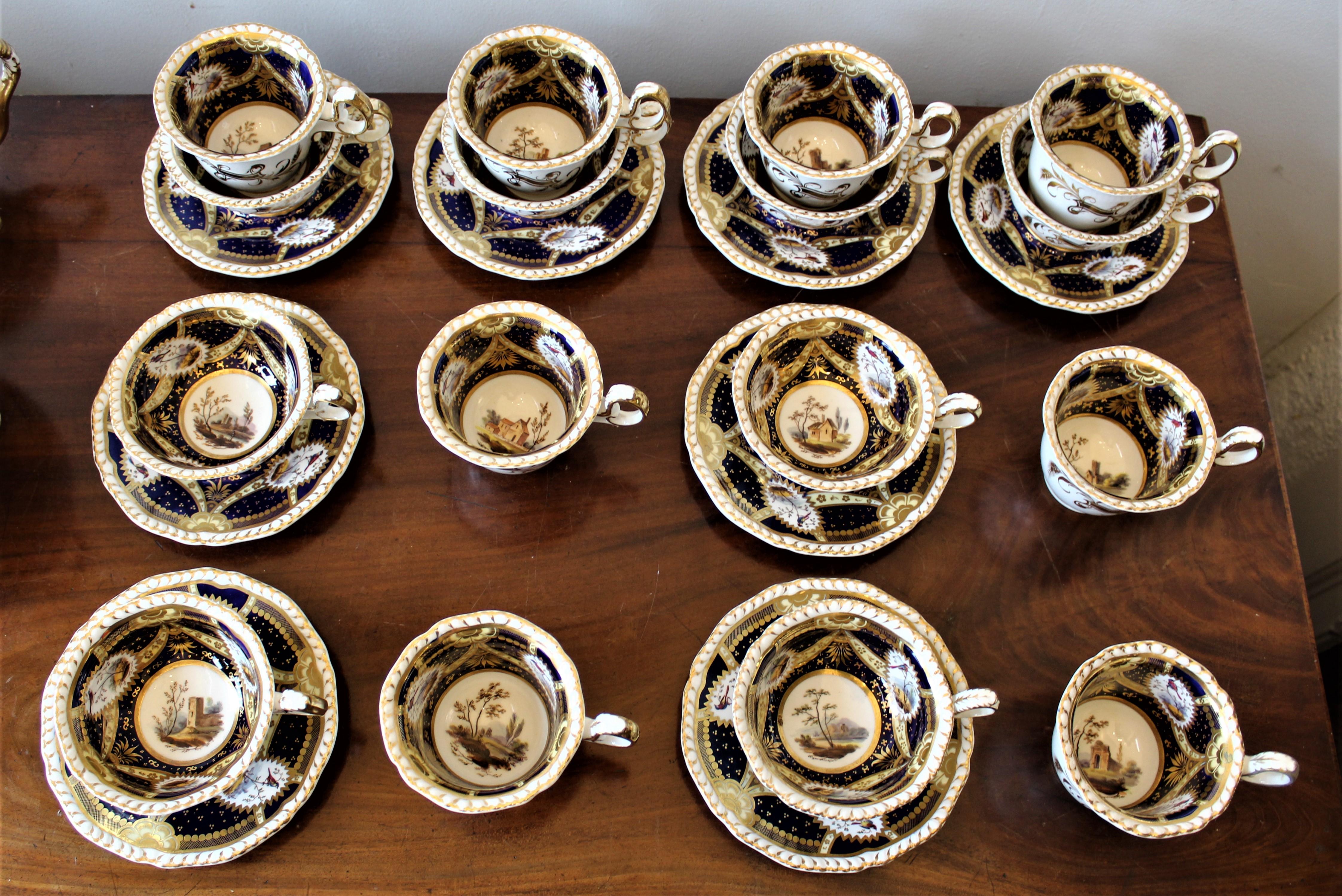 H and R Daniel Hand Pained Porcelain Tea or Coffee Set at 1stDibs | h ...