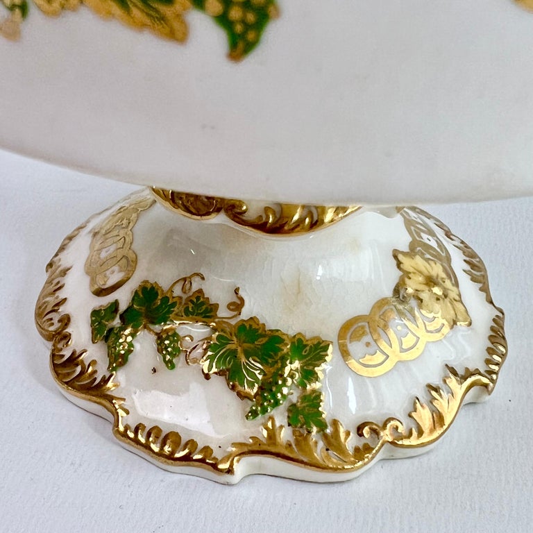 H and R Daniel Pair of Sauce Tureens, Shrewsbury Shape, Flowers ...