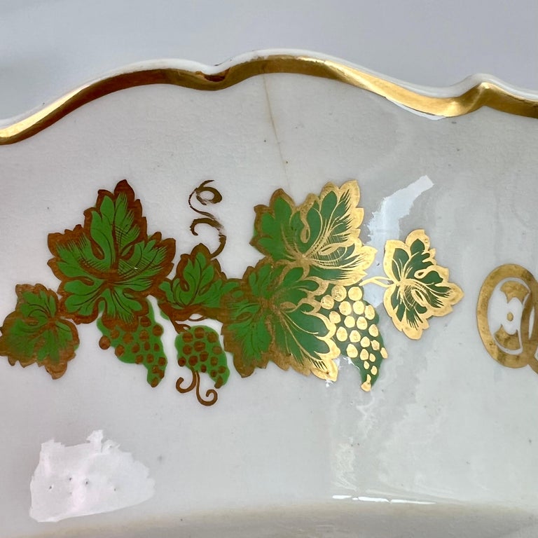H and R Daniel Pair of Sauce Tureens, Shrewsbury Shape, Flowers ...