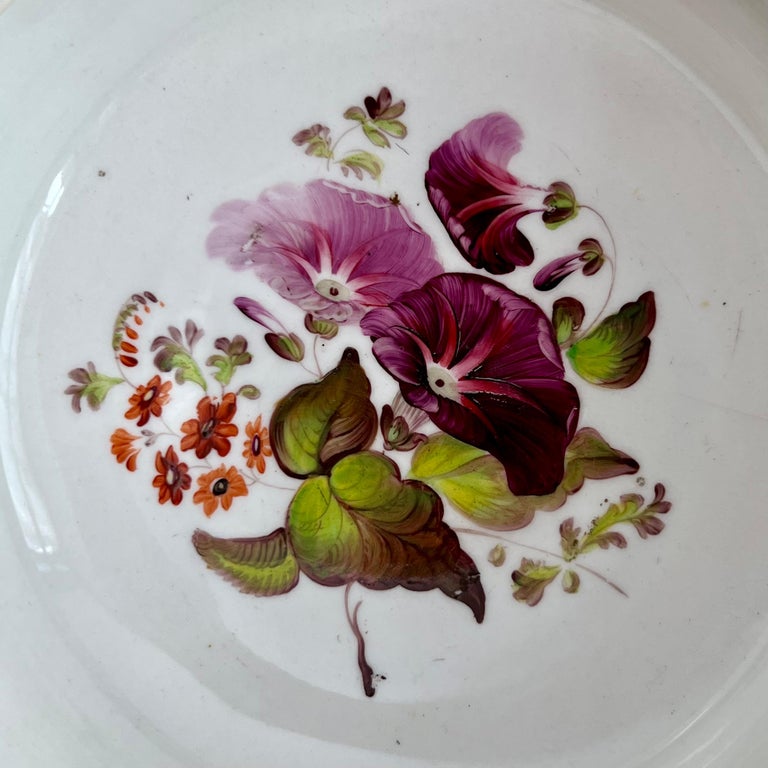 H and R Daniel Pair of Sauce Tureens, Shrewsbury Shape, Flowers ...