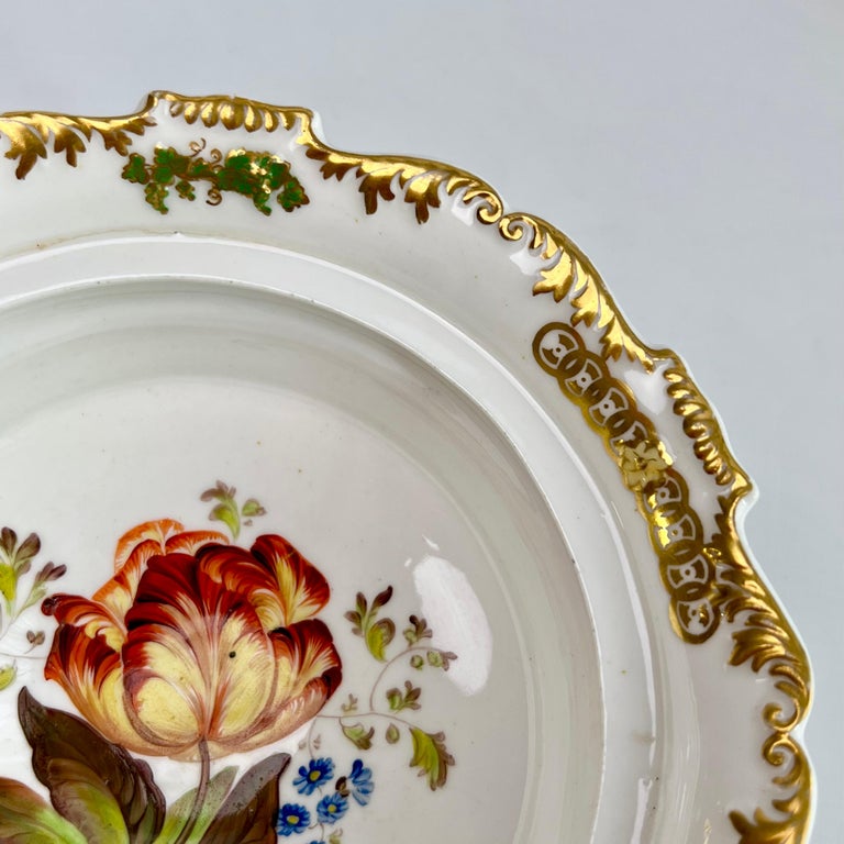 H and R Daniel Pair of Sauce Tureens, Shrewsbury Shape, Flowers ...