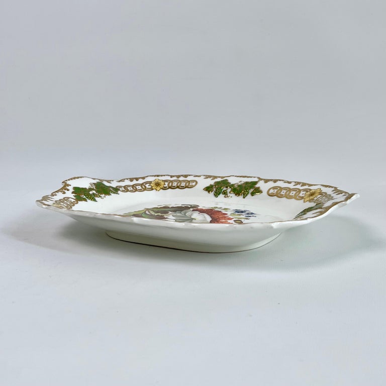 H and R Daniel Rectangular Dish, Shrewsbury Shape, Red Dahlia, Regency ...