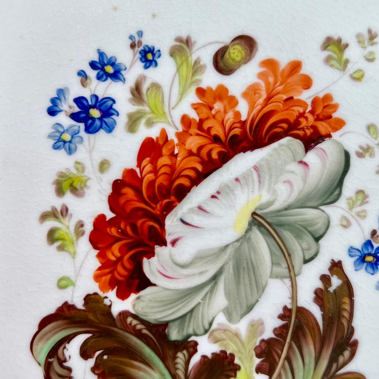 H and R Daniel Rectangular Dish, Shrewsbury Shape, Red Dahlia, Regency ...