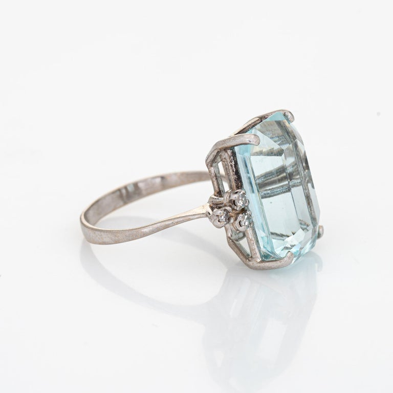 H Stern 13ct Aquamarine Ring Vintage 18k White Gold Fine Jewelry Brazil ...