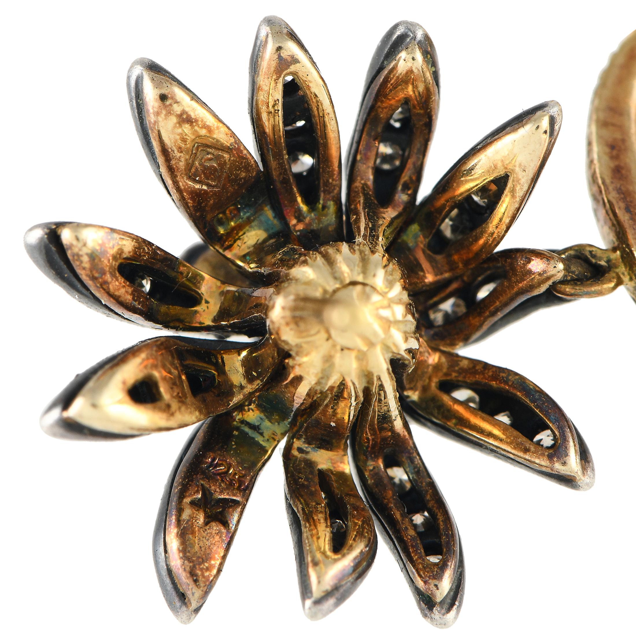 H. Stern 18K Yellow Gold 0.50ct Diamond and Rock Crystal Earrings For ...