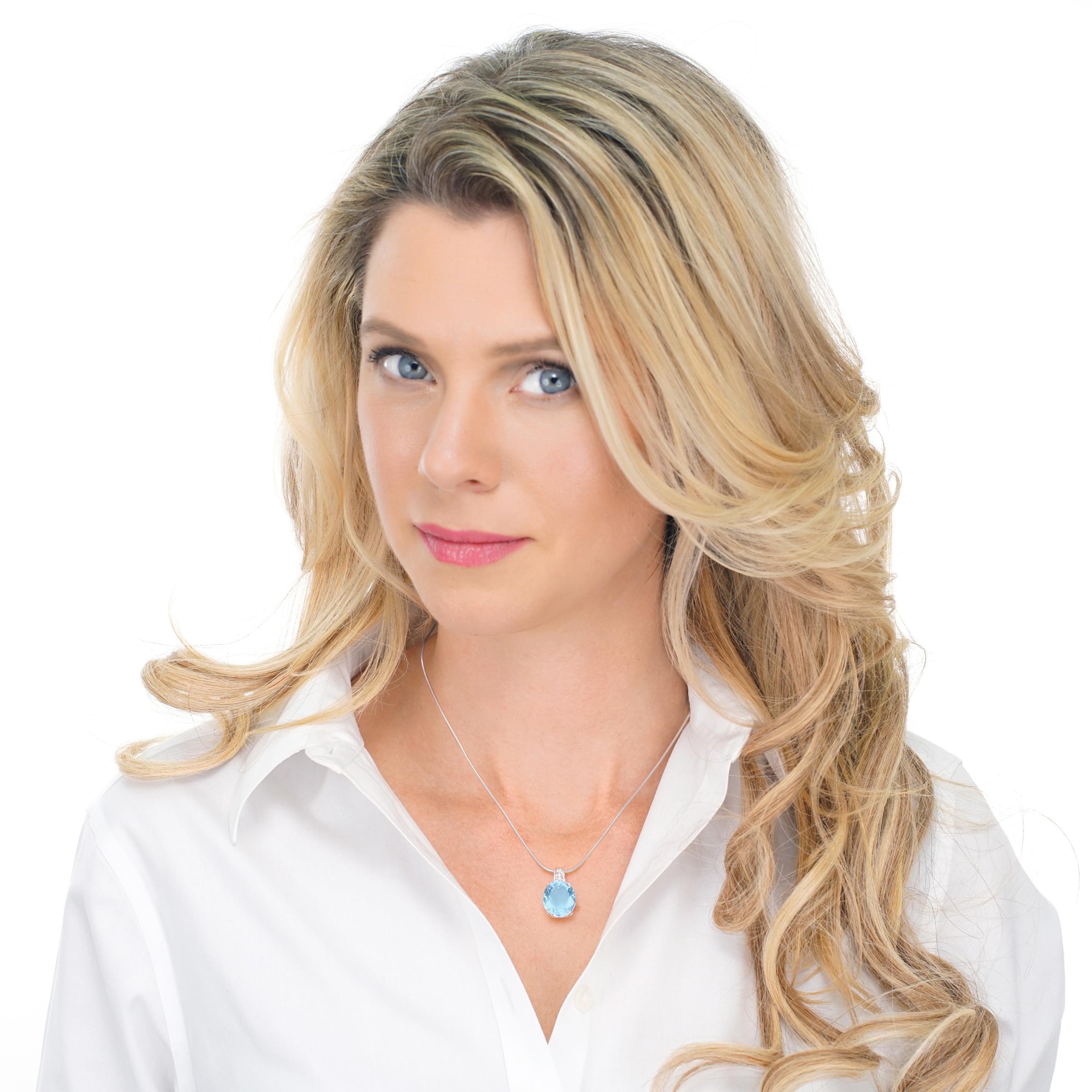 H. Stern Aquamarine and Diamond Pendant and Chain at 1stDibs