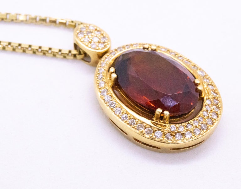 H. Stern Brazil Necklace 18Kt Gold With 14.74 Cts Orange Spinel And ...