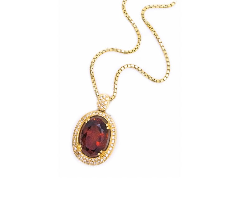 H. Stern Brazil Necklace 18Kt Gold With 14.74 Cts Orange Spinel And ...