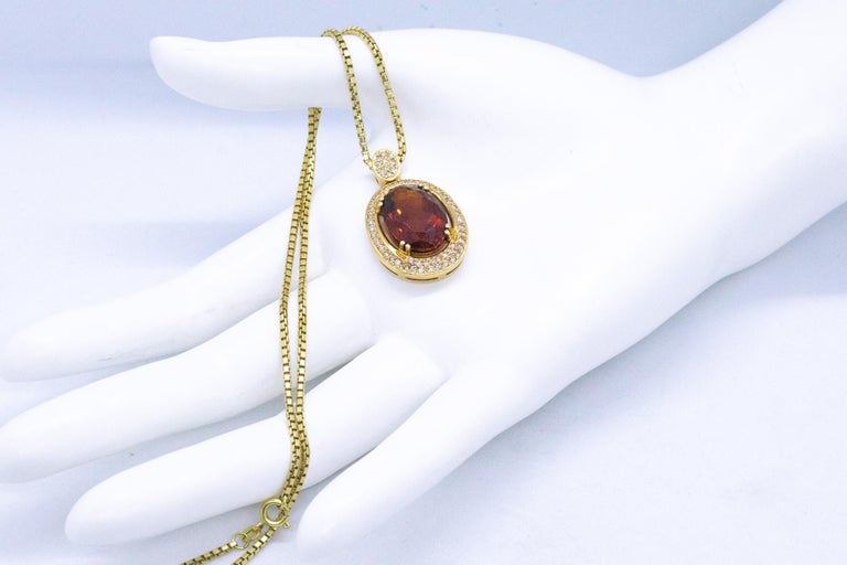 H. Stern Brazil Necklace 18Kt Gold With 14.74 Cts Orange Spinel And ...