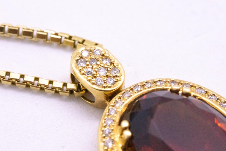 H. Stern Brazil Necklace 18Kt Gold With 14.74 Cts Orange Spinel And ...