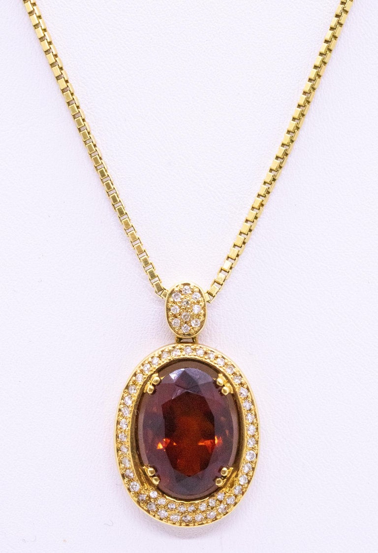 H. Stern Brazil Necklace 18Kt Gold With 14.74 Cts Orange Spinel And ...