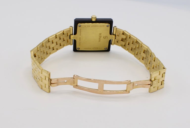 H. Stern Classic 18 Karat Yellow Gold Blue Sapphire and Diamond Dress ...