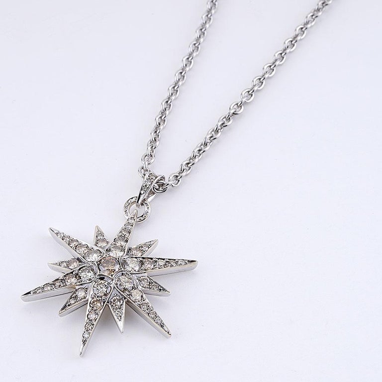 H Stern Cognac Diamond Star Collection Necklace Noble Gold For Sale at ...