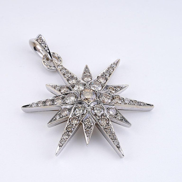 H Stern Cognac Diamond Star Collection Necklace Noble Gold For Sale at ...