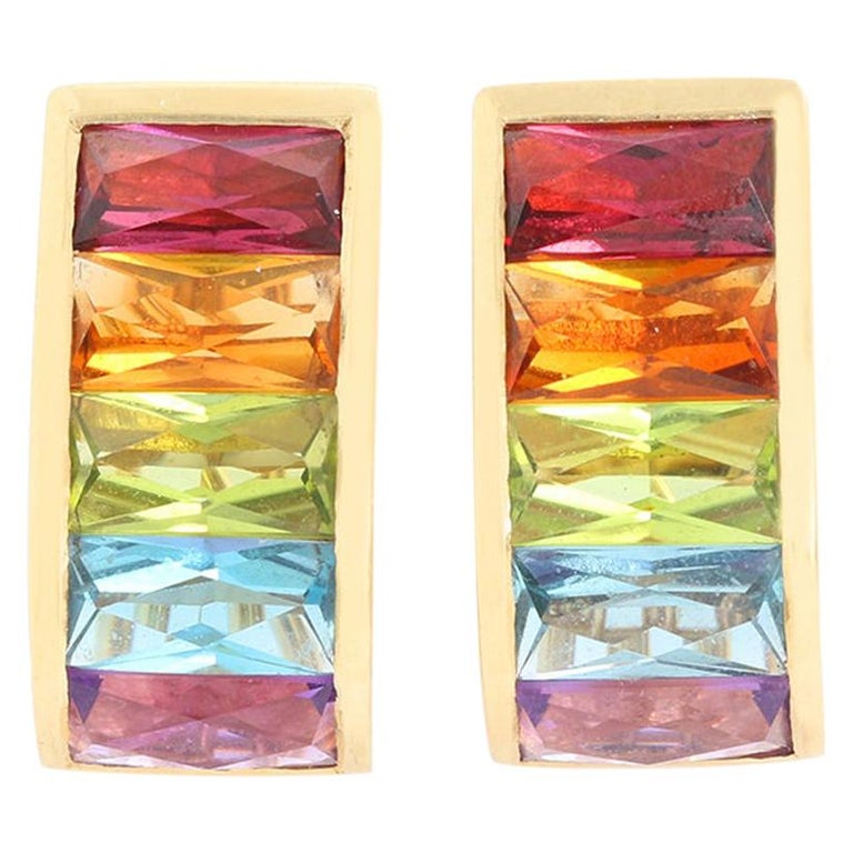 H. Stern Rainbow 18 Karat Yellow Gold Earrings at 1stDibs