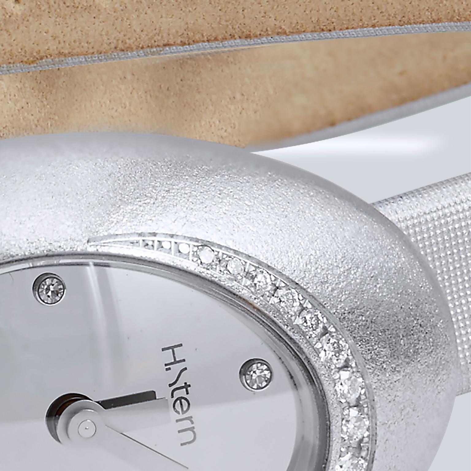 H. Stern Relogios Stainless Steel and Diamond Watch Silver Dial with ...