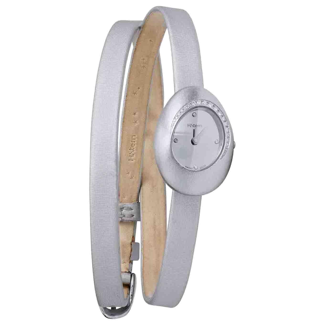 H. Stern Relogios Stainless Steel and Diamond Watch Silver Dial with ...