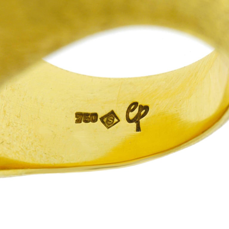 H. Stern Rock Crystal Set Gold Ring at 1stDibs