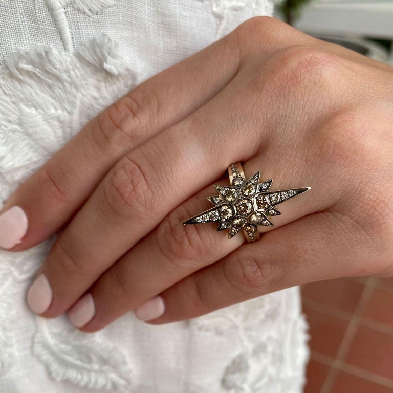 H Stern Stars 18 Karat Noble Gold Cognac Diamond Ring at 1stDibs
