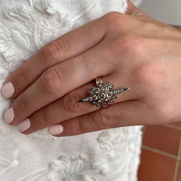 H Stern Stars 18 Karat Noble Gold Cognac Diamond Ring at 1stDibs