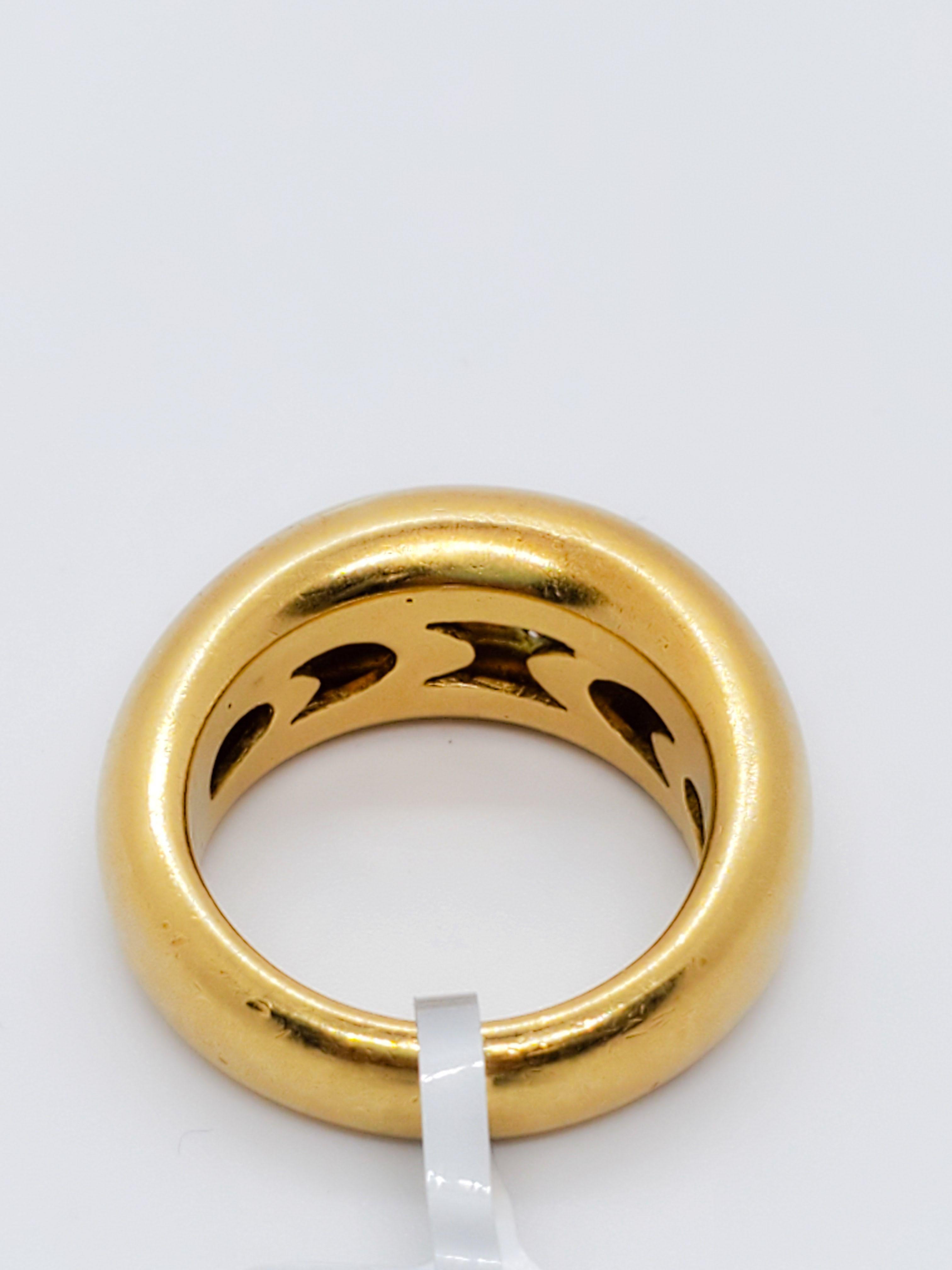 H. Stern White Diamond Round and Brushed Finish Domed Ring For Sale at ...