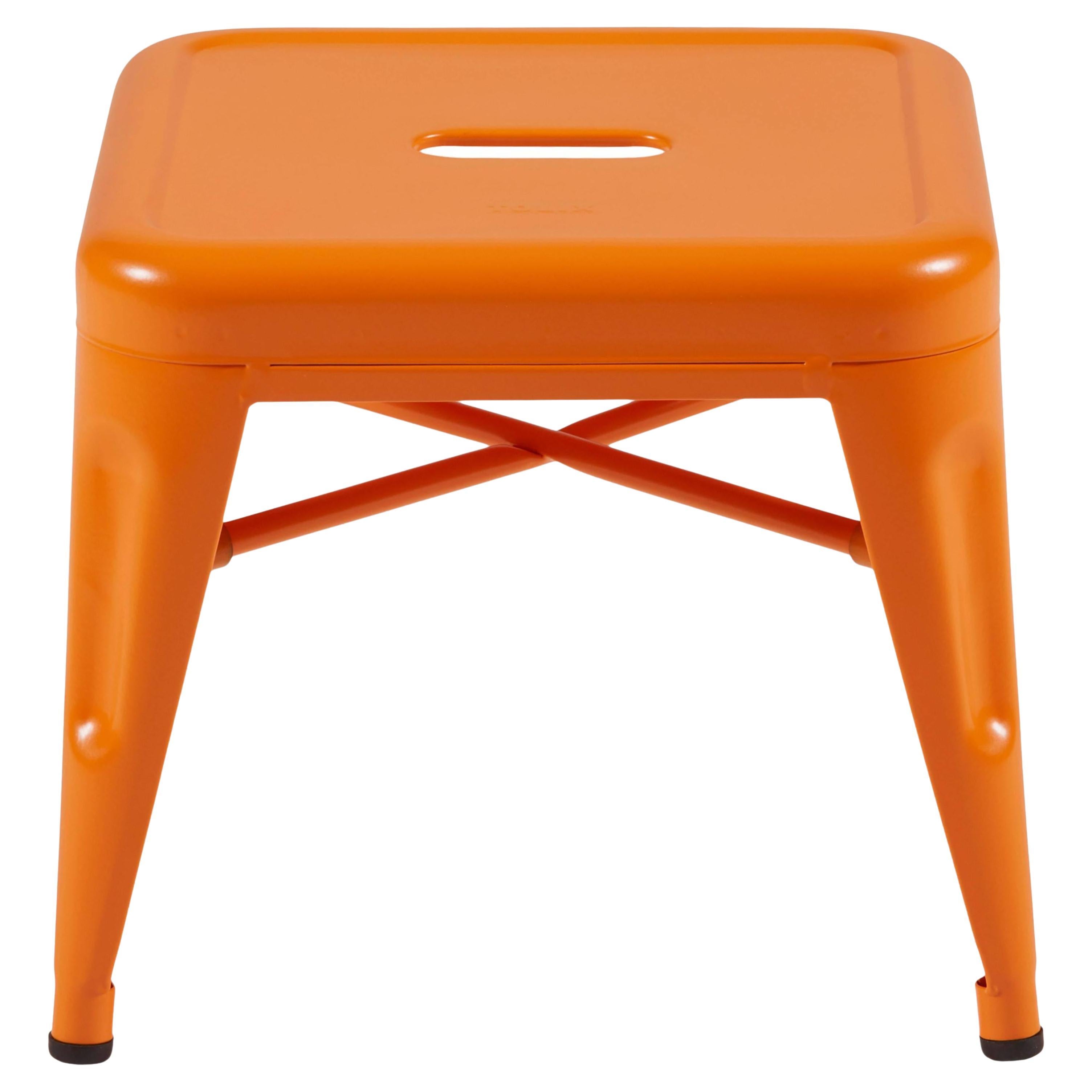 Dandy Stool in Tumeric Orange Shagreen and Bronze-Patina Brass by Kifu ...