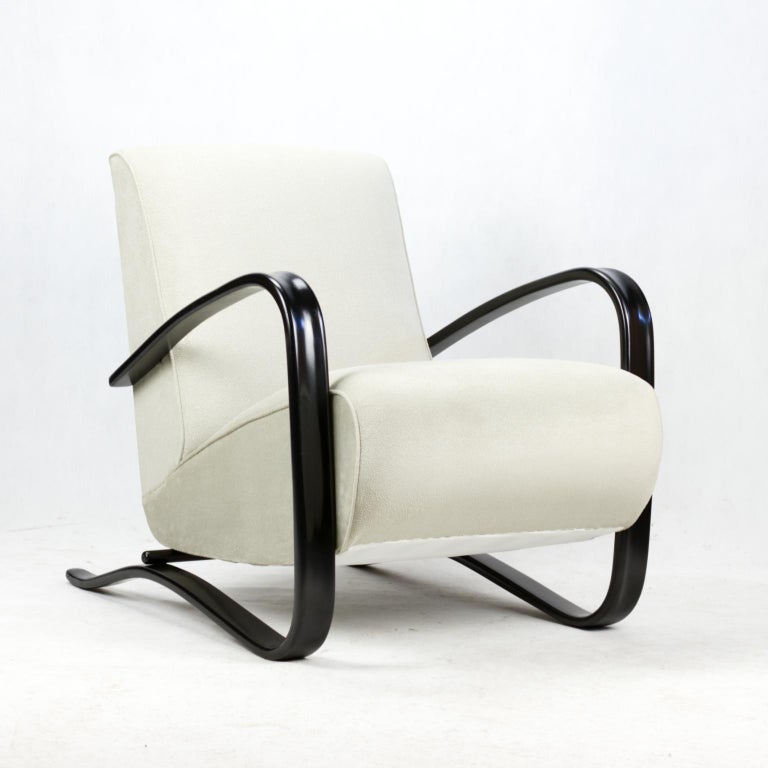 H269 Lounge Chair by Jindřich Halabala for UP Závody Brno, 1930s For ...