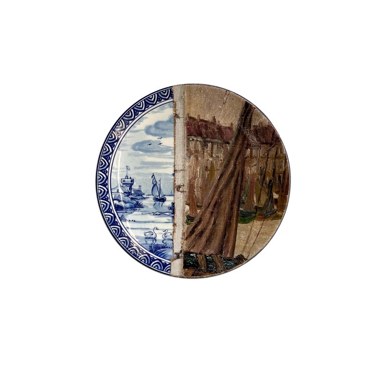"Haarlem Docks" Wall Art Composition of Decorative Plates and Painting ...