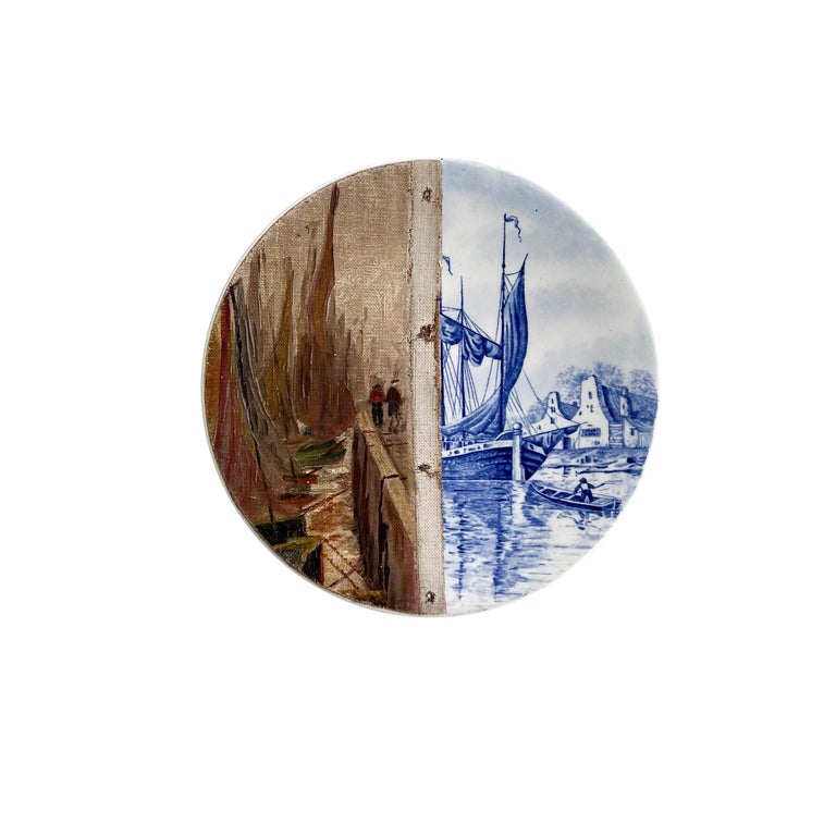 "Haarlem Docks" Wall Art Composition of Decorative Plates and Painting ...
