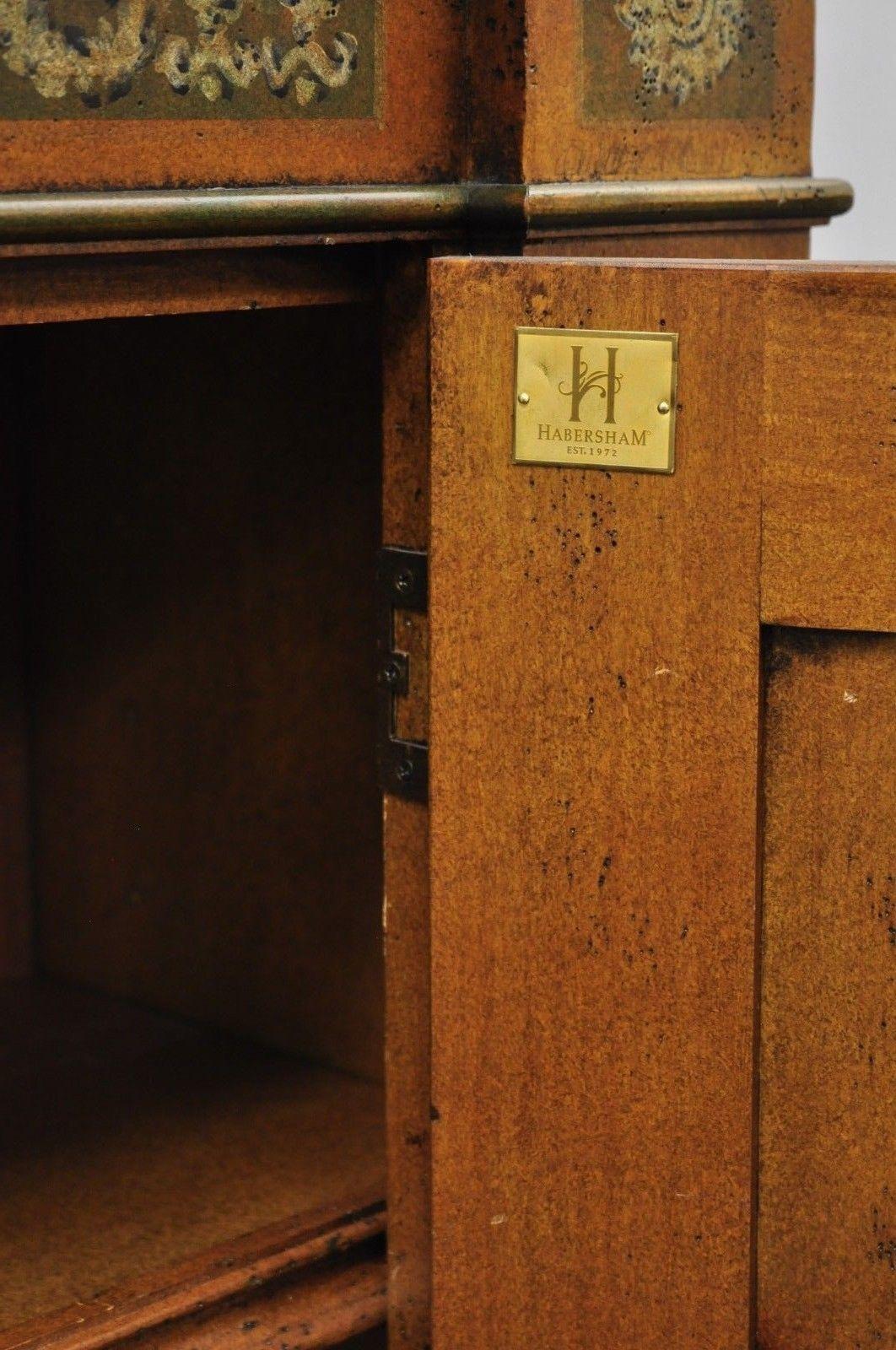 Habersham French Adams Style Paint Decorated Storage Cabinet Cupboard ...
