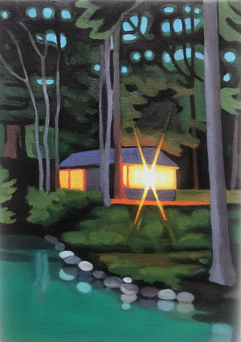 Hadley Northrop - Little Lake House, Oil Painting For Sale at 1stDibs