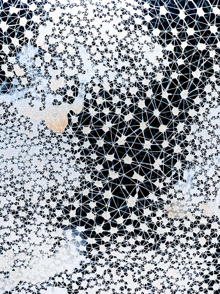 Hadley Radt - Pattern Seeker- blue white black abstract geometric ...