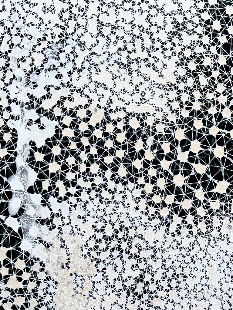 Hadley Radt - Pattern Seeker- blue white black abstract geometric ...