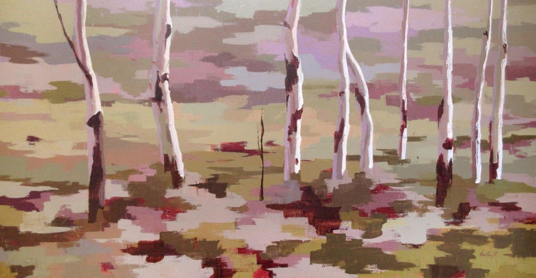 Hadley Rampton - "Aspen and Sage, " Oil Painting For Sale at 1stDibs