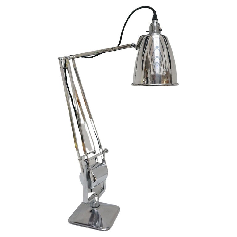 Hadrill and Horstmann Chromed Metal Counterpoise Roller Lamp at 1stDibs