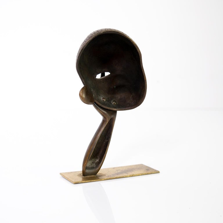 Hagenauer Bronze Sculpture of a Female Face with Arm and Hand Vienna ...