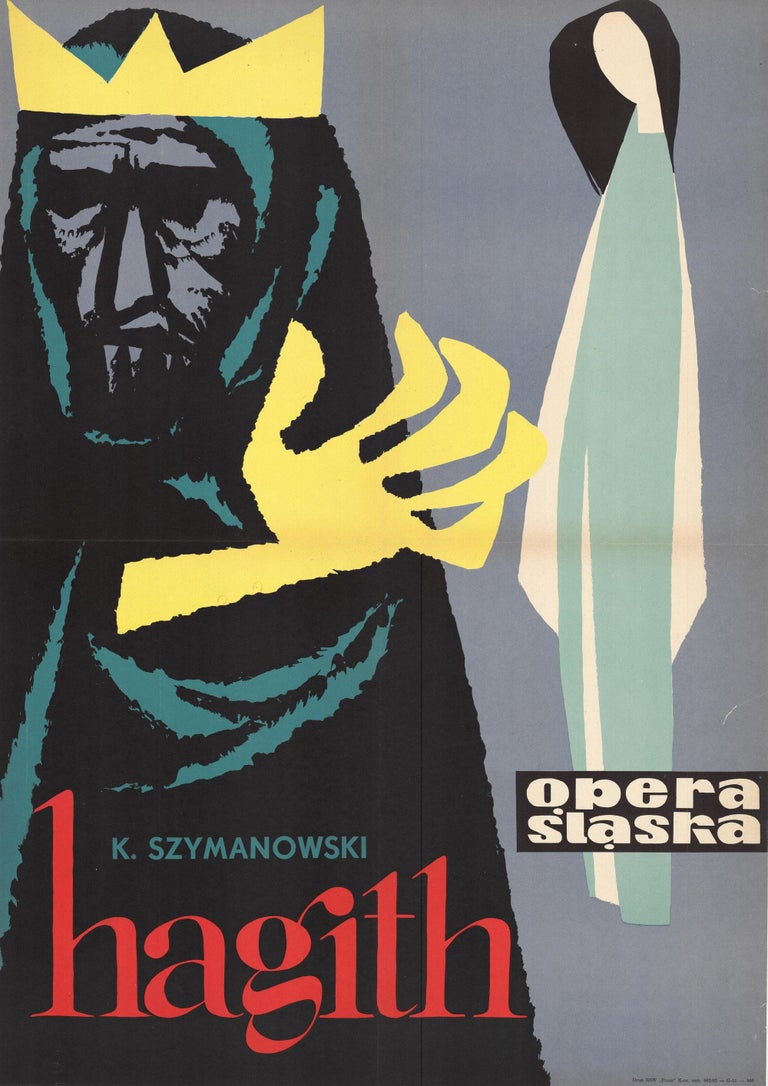 Hagith Opera Polish Poster by Tadeusz Gryglewski, 1960s For Sale at 1stDibs