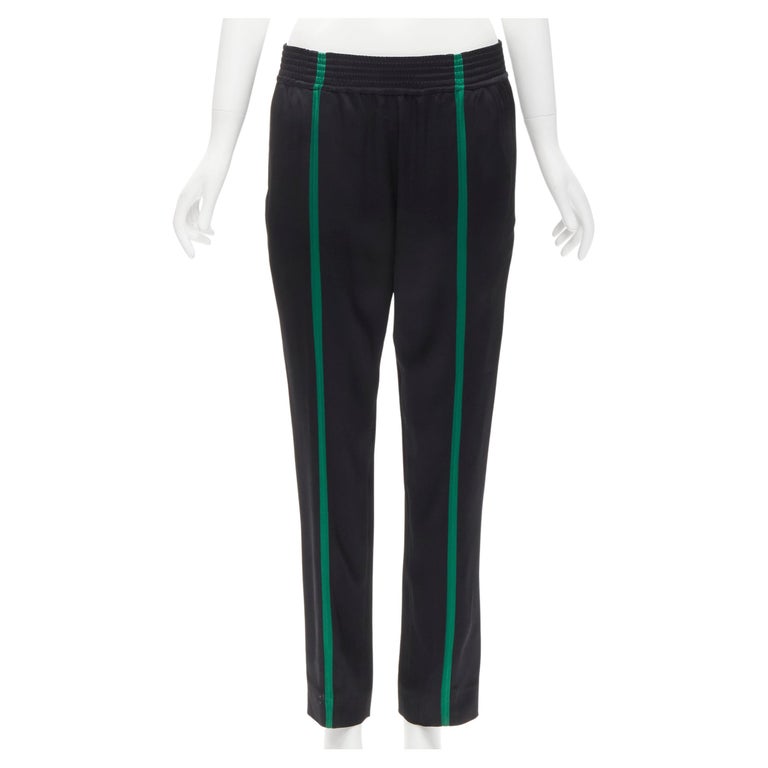 HAIDER ACKERMANN black green trim acetate cropped pants FR38 S For Sale ...